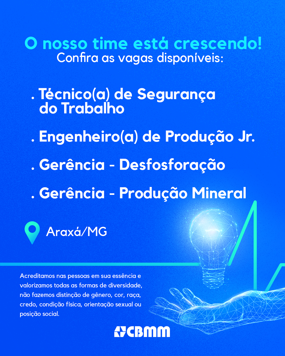 CBMM Abre Quatro Vagas Para O Complexo Industrial De Arax Em Diferentes reas De Atua o Saiba 